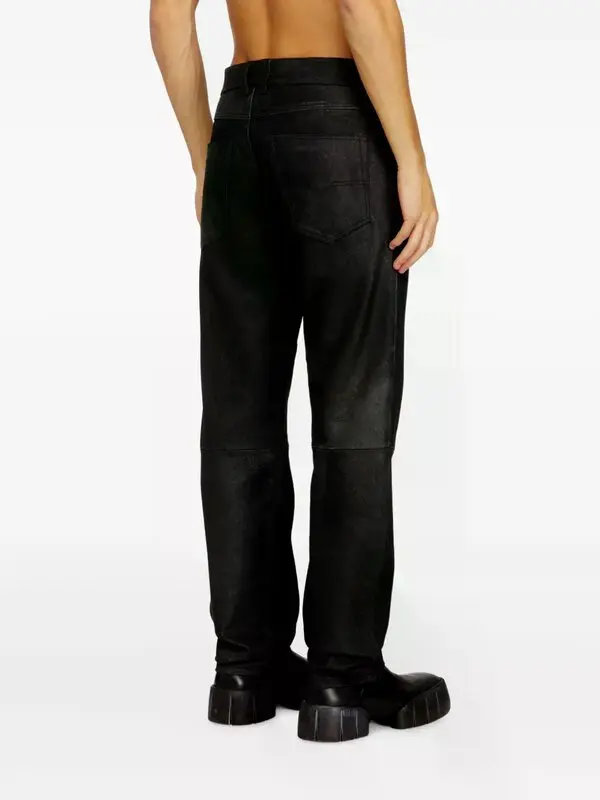 DIESEL® Five-pocket Leather Trousers