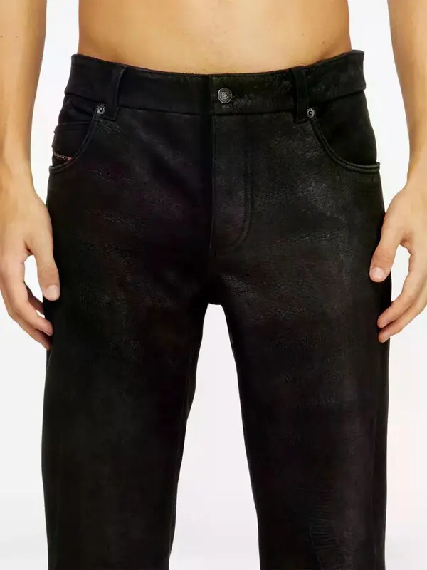 DIESEL® Five-pocket Leather Trousers