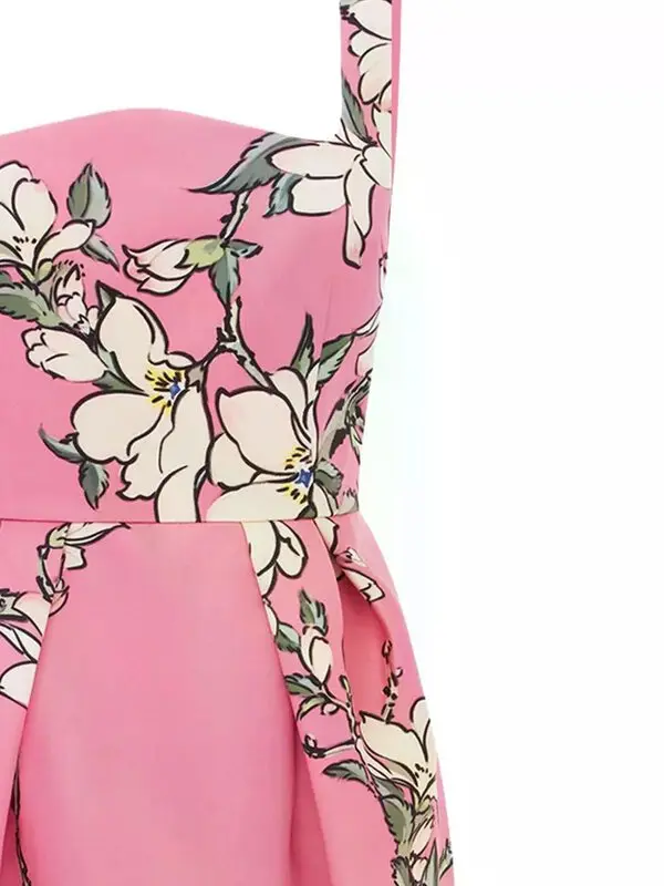 Leo Lin Piper Floral Pleated Mini Dress - Pink