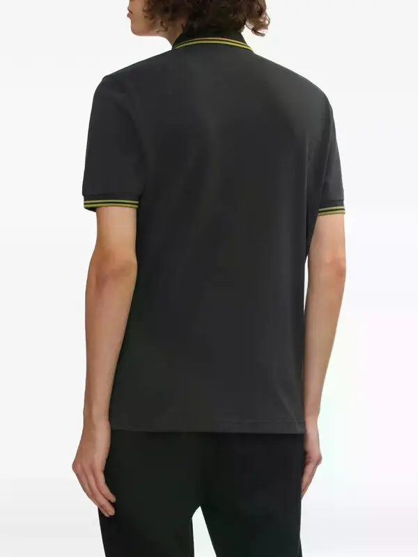 Fred Perry Laurel Wreath-embroidered Cotton Polo Shirt - Grey