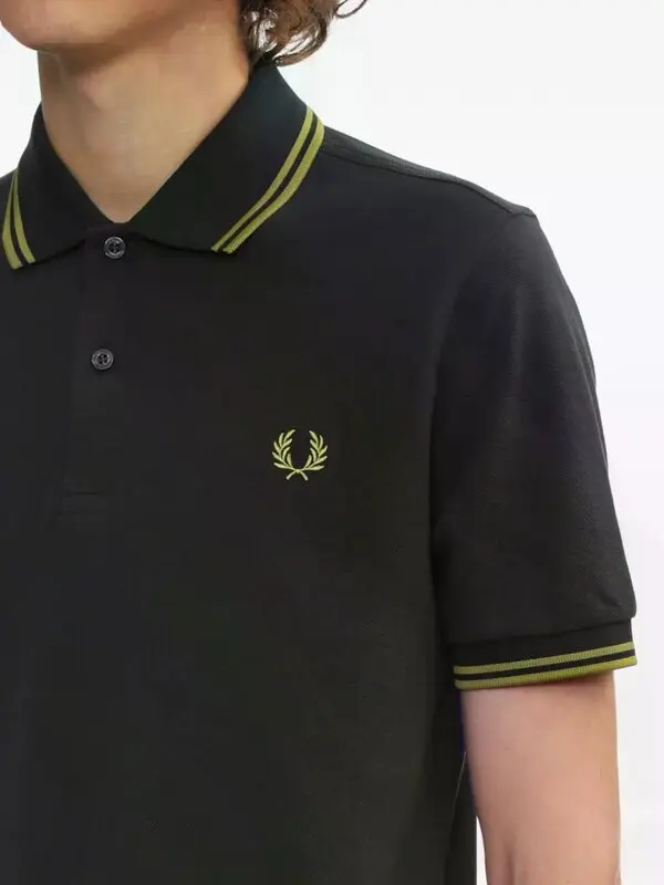 Fred Perry Laurel Wreath-embroidered Cotton Polo Shirt - Grey