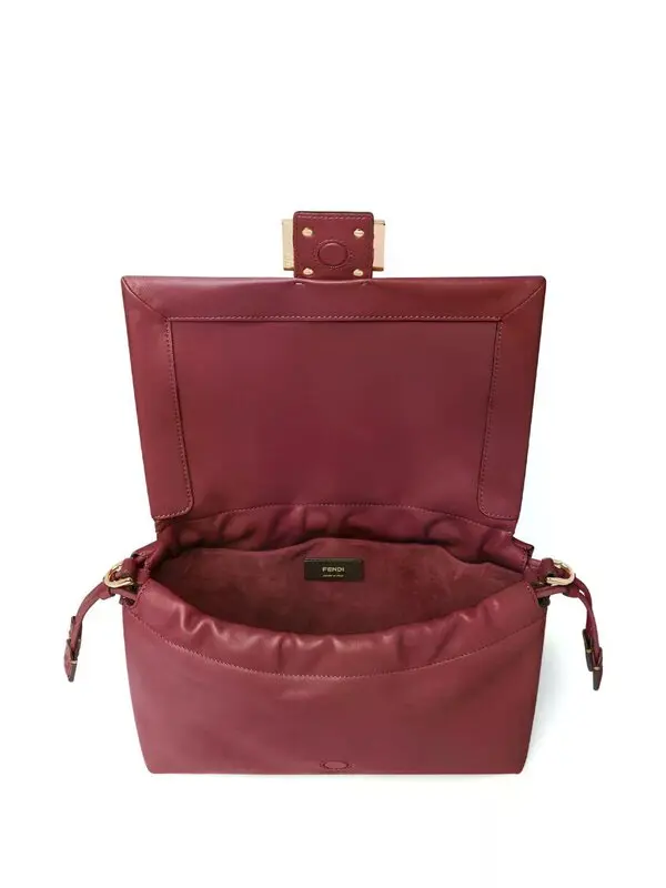 Fendi Medium Mamma Baguette Ff-buckle Tote Bag - Red