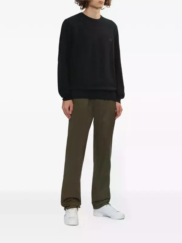 Fred Perry Logo Crew-neck Sweater - Blue