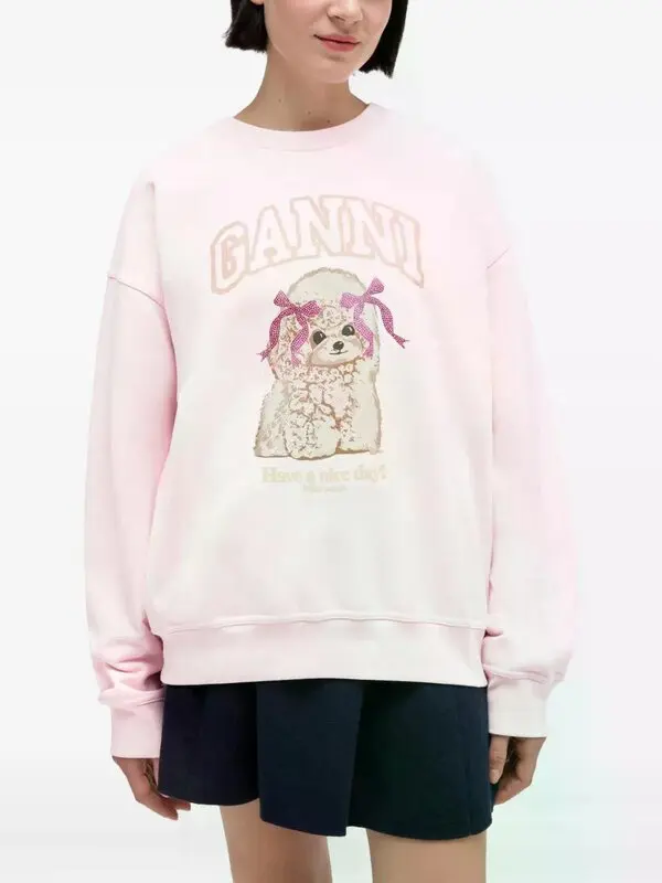 GANNI Graphic-print Sweatshirt