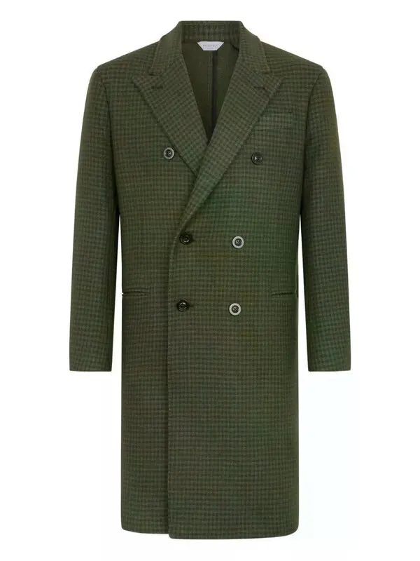 Boglioli Checked Double-breasted Coat