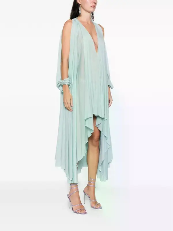 Blumarine Asymmetric Ruffled Dress