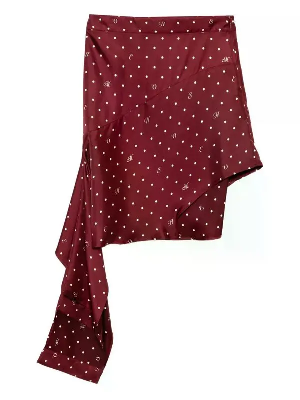 Monse Deconstructed Pajama Skirt - Red