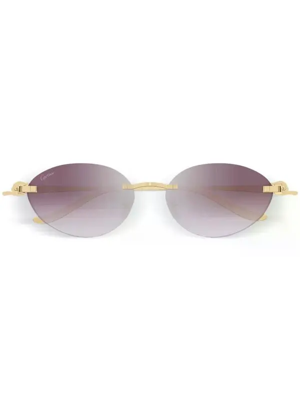 CARTIER Oval Frame Sunglasses - Gold