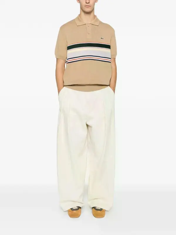 Lacoste Striped Short-sleeve Knitwear
