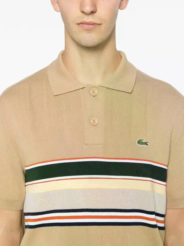 Lacoste Striped Short-sleeve Knitwear
