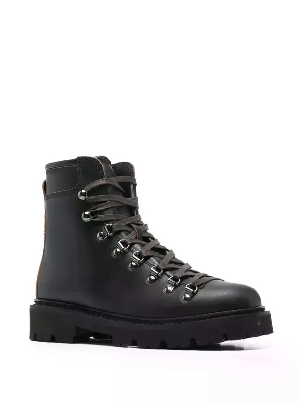 Bally 35mm Lace-up Lug-sole Combat Boots - Black