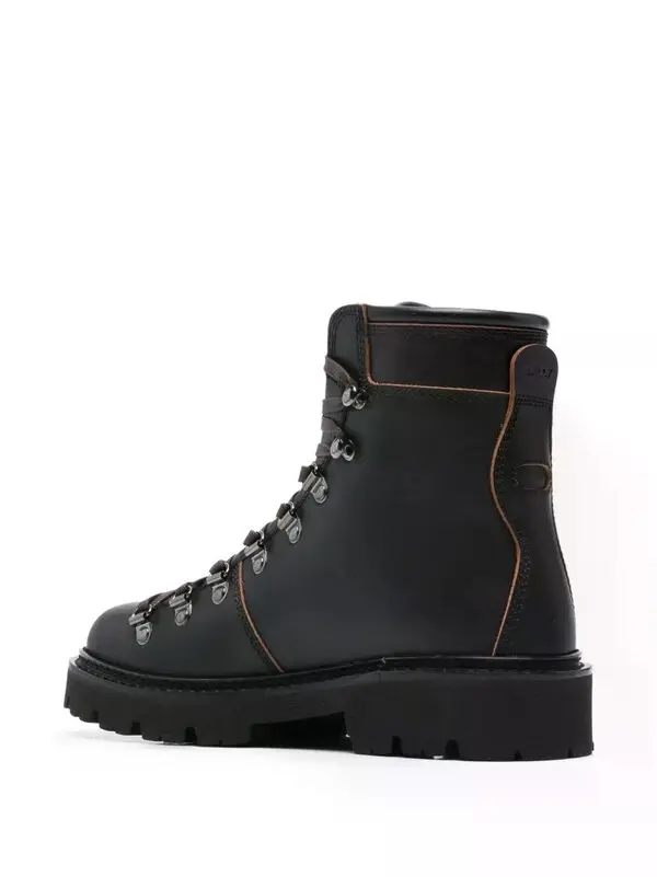 Bally 35mm Lace-up Lug-sole Combat Boots - Black