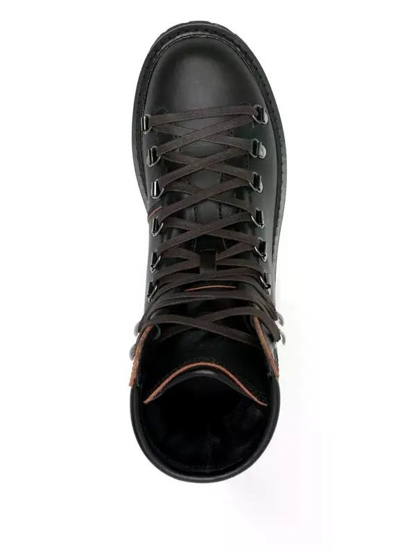 Bally 35mm Lace-up Lug-sole Combat Boots - Black