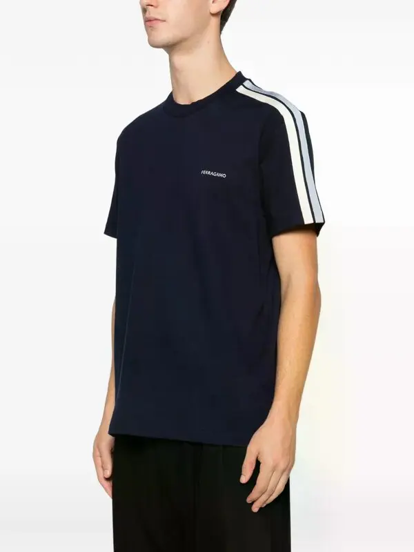FERRAGAMO Stripe-detail T-shirt