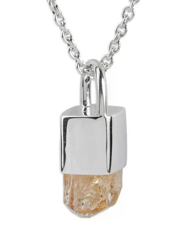 PARTS OF FOUR Sterling Talisman Imperial Topaz Necklace - Silver