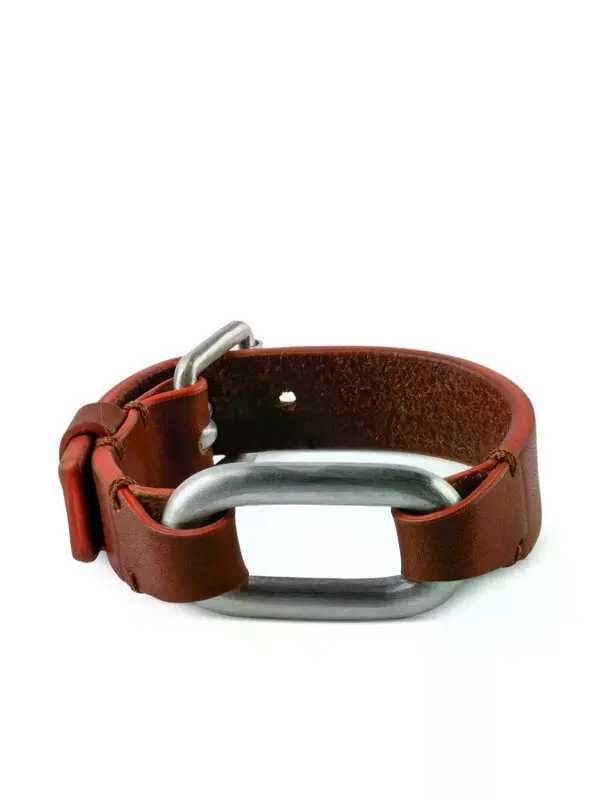 PARTS OF FOUR Sterling Silver Link Gauntlet Bracelet - Brown