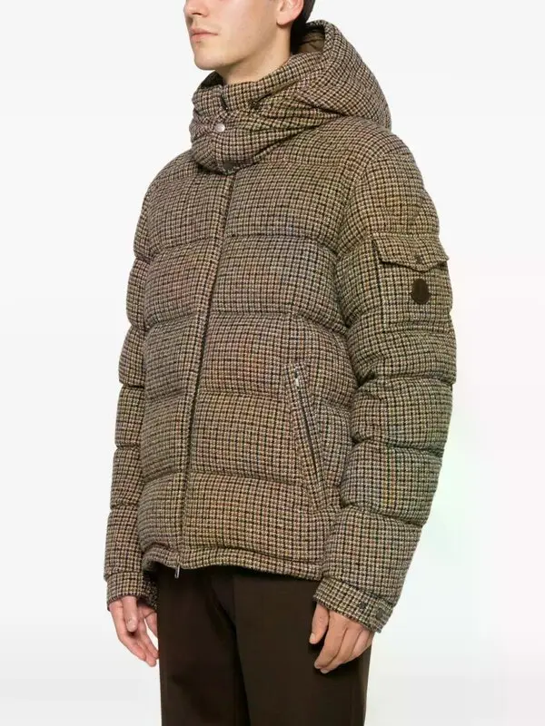 Moncler Hooded Check-patterned Jacket