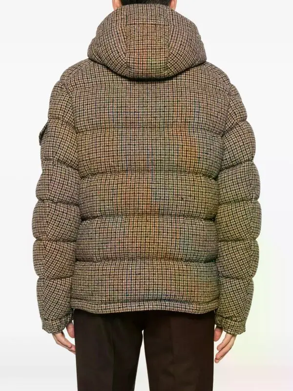 Moncler Hooded Check-patterned Jacket