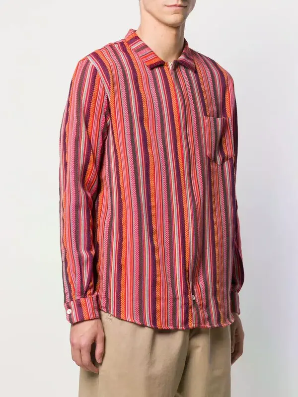 PAURA Embroidered Stripe Shirt