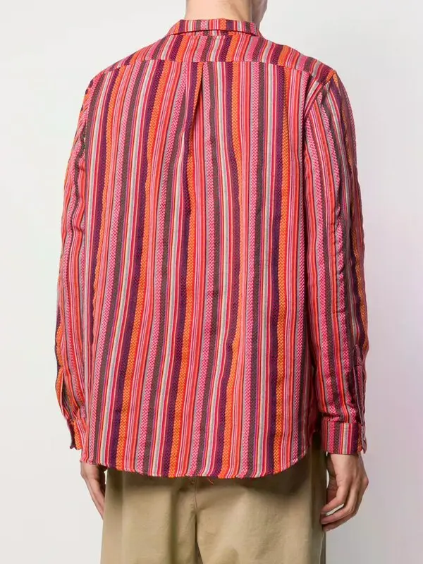 PAURA Embroidered Stripe Shirt
