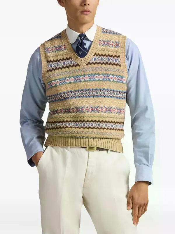 Polo Ralph Lauren Patterned V-neck Vest
