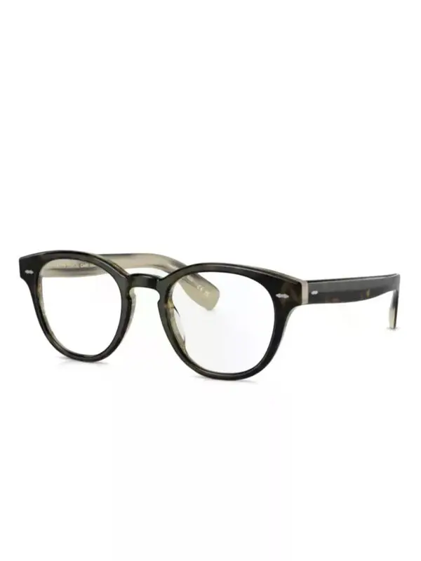 Oliver Spencer Round Frame Eyeglasses - Brown