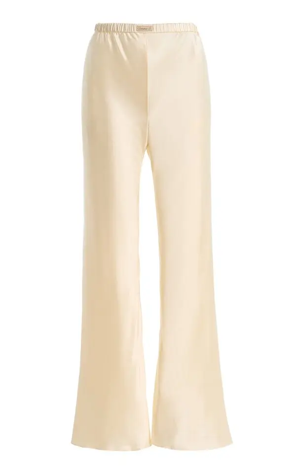 Comme Si Silk-charmeuse Bias Pants - Ivory