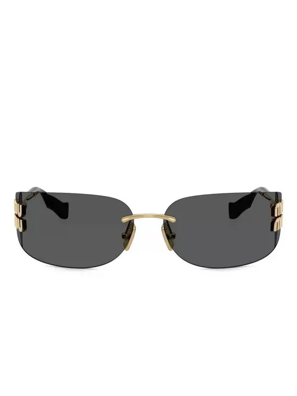 Miu Miu Oval-frame Sunglasses - Grey