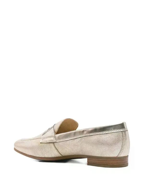 Geox Metallic Penny Loafers