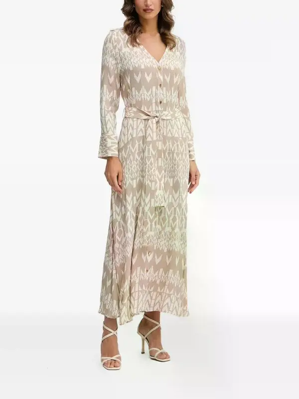 MARCIANO Buttoned Belted Maxi Dress