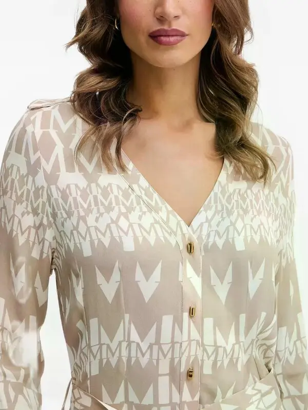 MARCIANO Buttoned Belted Maxi Dress