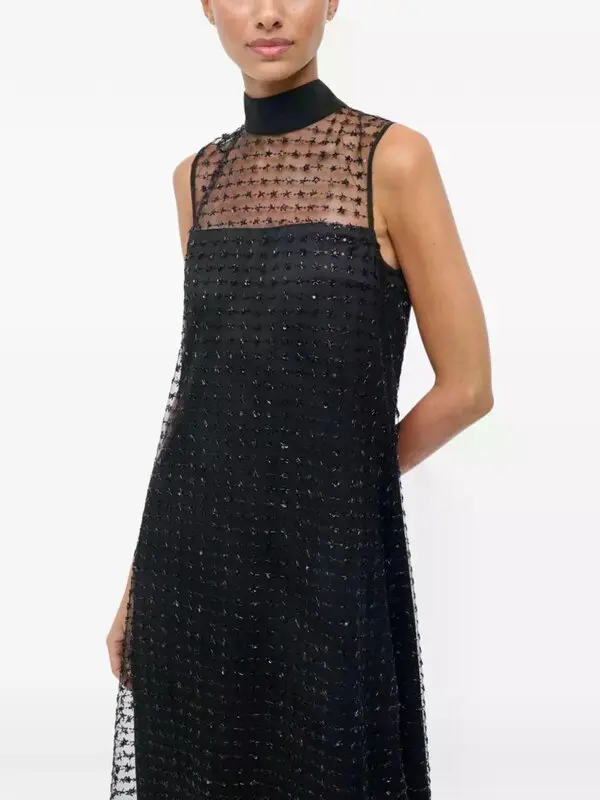 amaryllis maxi dress Women's Navy Silk Wool Amaryllis Maxi Dress