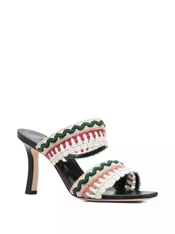 Manolo Blahnik 95mm Mabecomu Woven Sandals