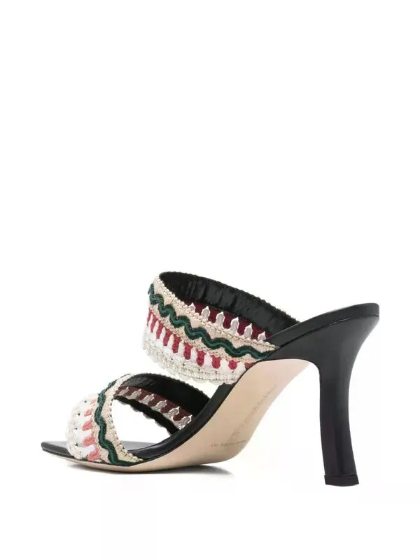 Manolo Blahnik 95mm Mabecomu Woven Sandals
