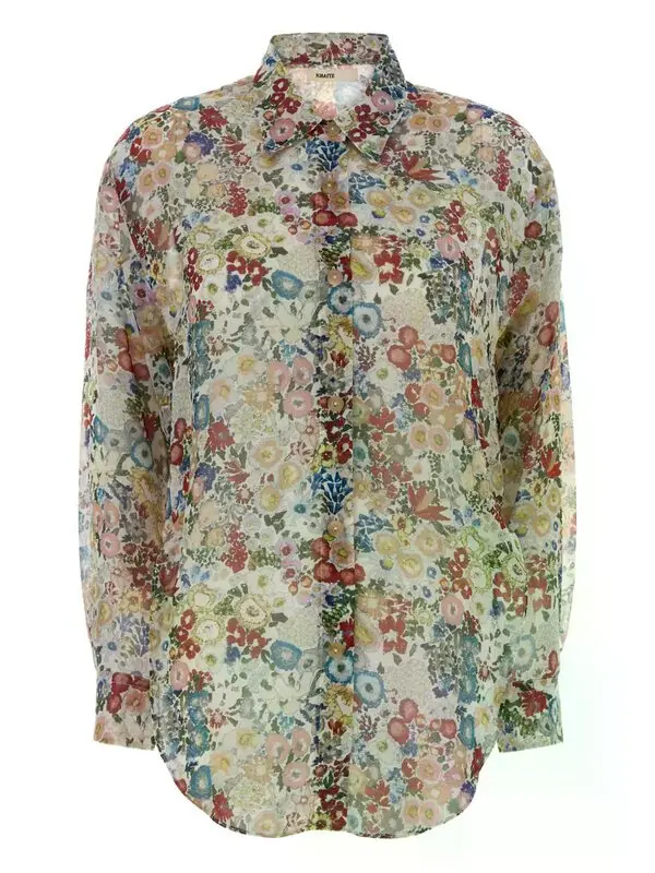 Khaite Floral-pattern Shirt - Neutrals