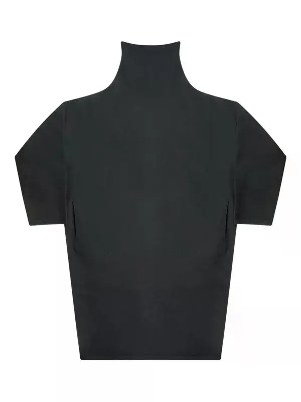 THE ROW Funnel-neck Short-sleeve Top