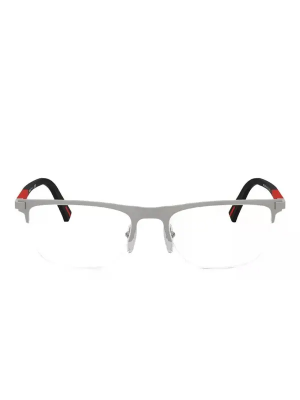 Prada Ps50rv Half-rim Glasses - Grey