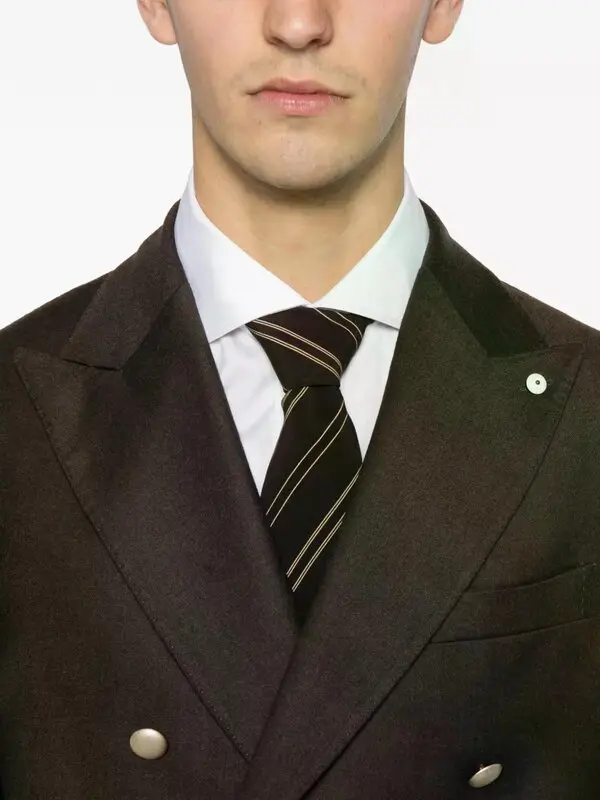 LUIGI BIANCHI MANTOVA Double-breasted Suit - Brown