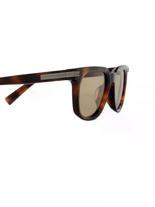 Zegna Square-frame Sunglasses - Brown
