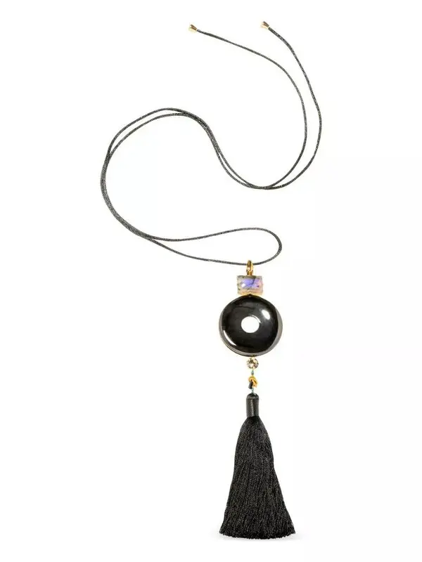 JENNIFER BEHR Dakota Tassel Necklace - Grey