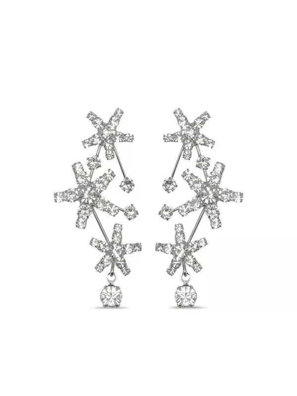 JENNIFER BEHR Azar Crystal Earrings - Silver