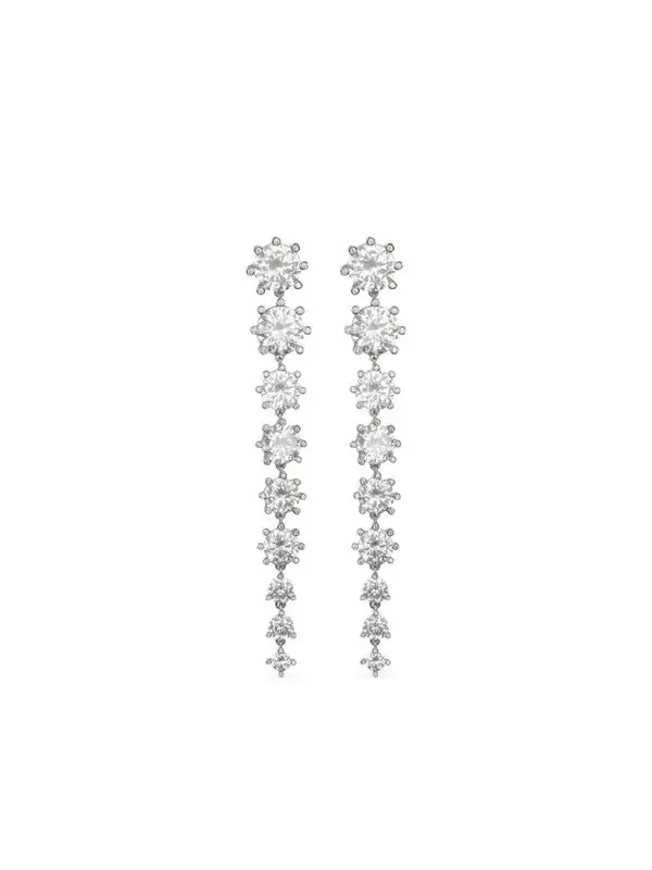 JENNIFER BEHR Dégradé Crystal Drop Earrings - Silver
