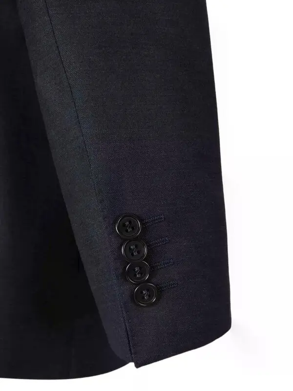 Canali Notched-lapel Single-breasted Suit - Blue