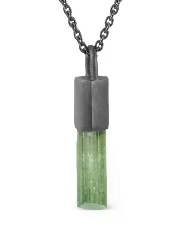PARTS OF FOUR Oxidised Sterling Talisman Tourmaline Necklace - Silver