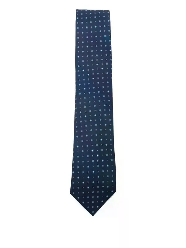 ERRICO FORMICOLA Floral Silk Tie - Blue