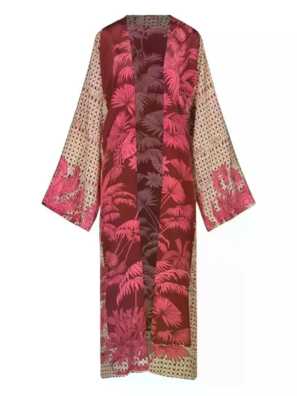 Johanna Ortiz Tropical Romance Palm Print Beachwear - Red