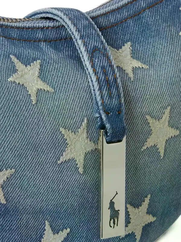 Polo Ralph Lauren Polo Id Star Mini Shoulder Bag In Denim - Blue