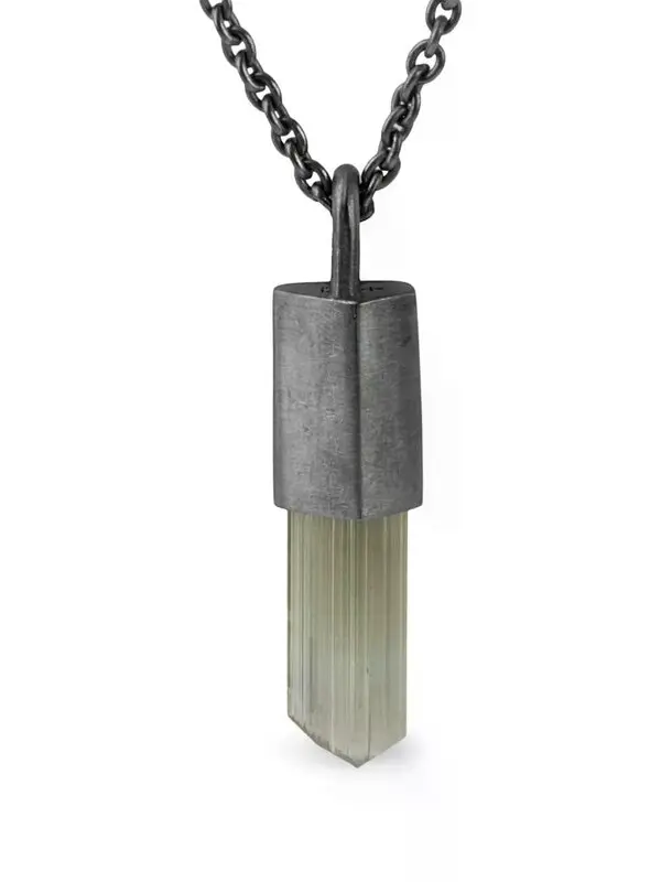 PARTS OF FOUR Oxidised Sterling Silver Talisman Zultanite Necklace - Grey