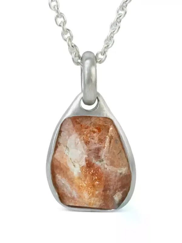 PARTS OF FOUR Sterling Halos Sunstone Necklace - Silver