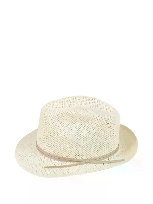 Altea Perforated Straw Fedora - Neutrals